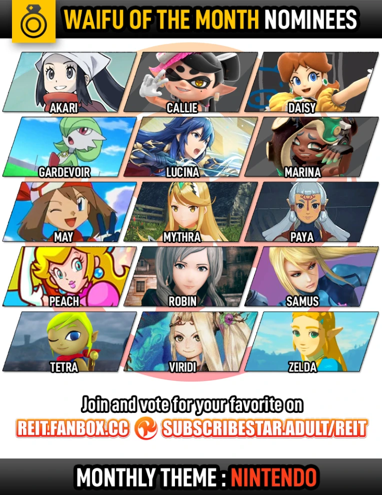 FEBRUARY WAIFU OF THE MONTH: NINTENDO - by Reit9